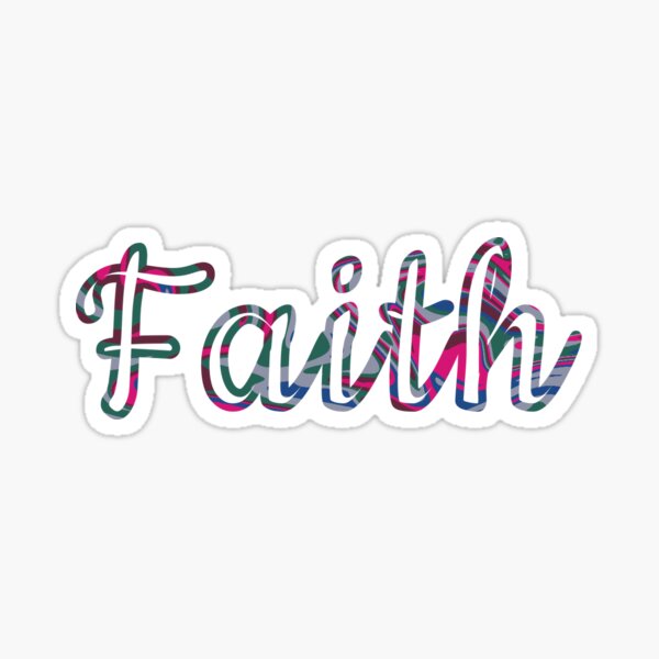 "Faith Name Sticker" Sticker for Sale by uni-hannah-corn | Redbubble