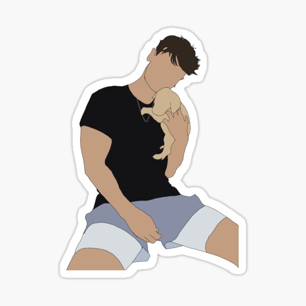 "Bryce Hall with Puppy Sticker" Sticker for Sale by shainasternhell ...