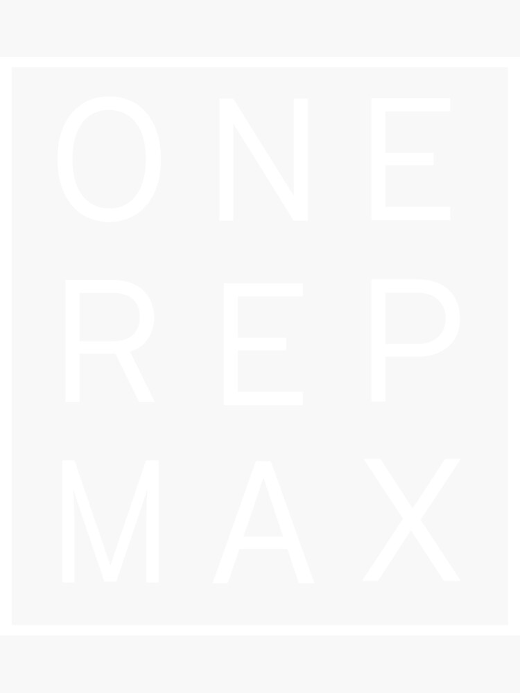 "One Rep Max - 1RM - Crossfit Design clean text in white box " Sticker ...