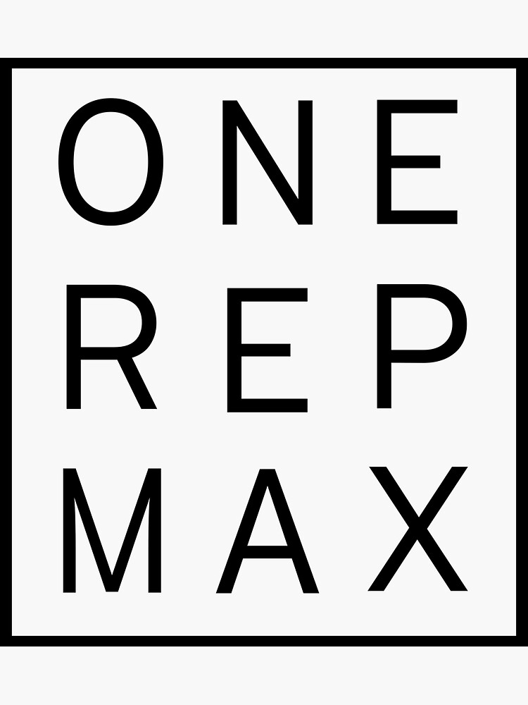 Pegatina «One Rep Max - 1RM - Crossfit Design texto limpio en cuadro ...