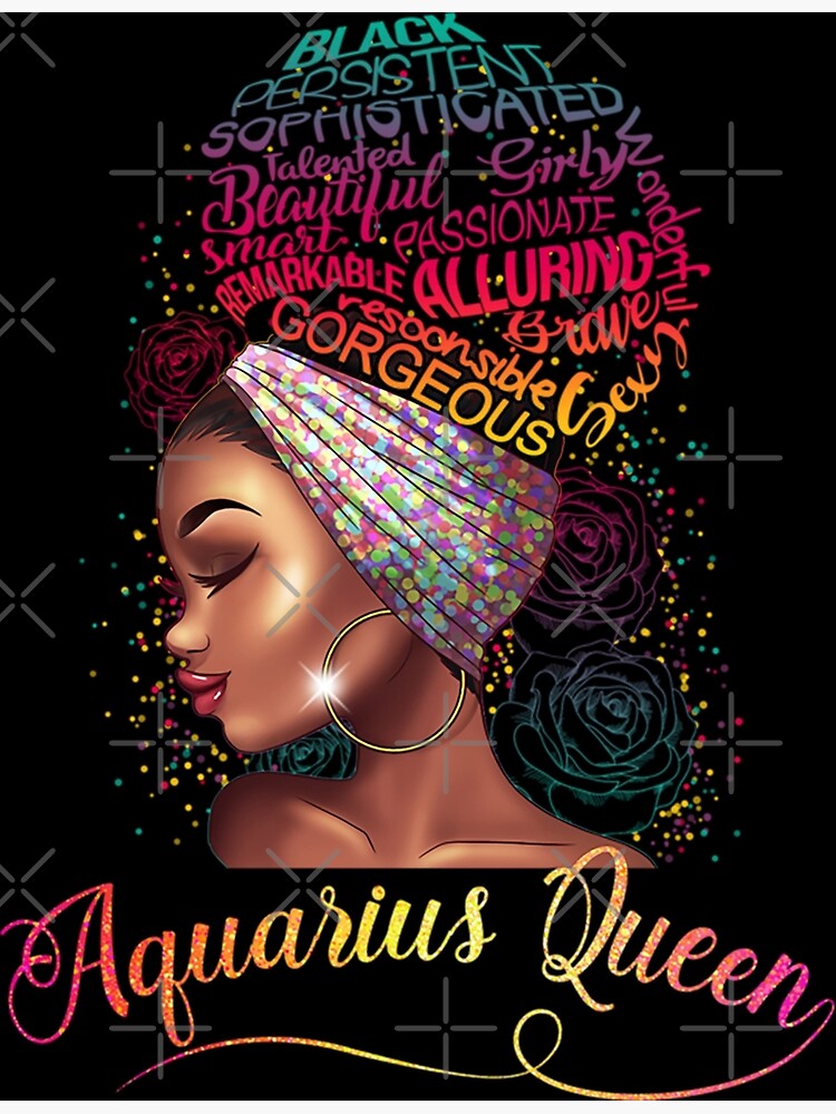 "Aquarius Queen Afro Women" Poster for Sale by ChaVerde | Redbubble