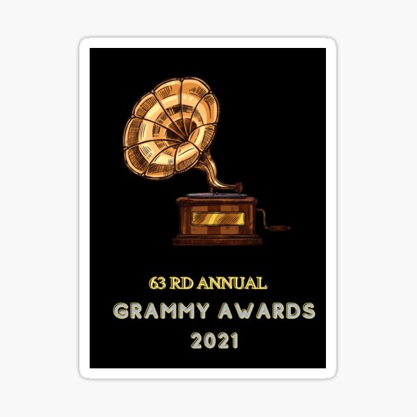 "63rd GRAMMY AWARDS 2021" Sticker for Sale by E-Dikmen | Redbubble