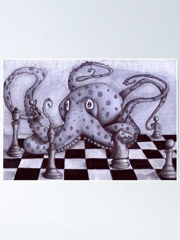 "An Octopus Playing Chess" Poster for Sale by Cantus | Redbubble