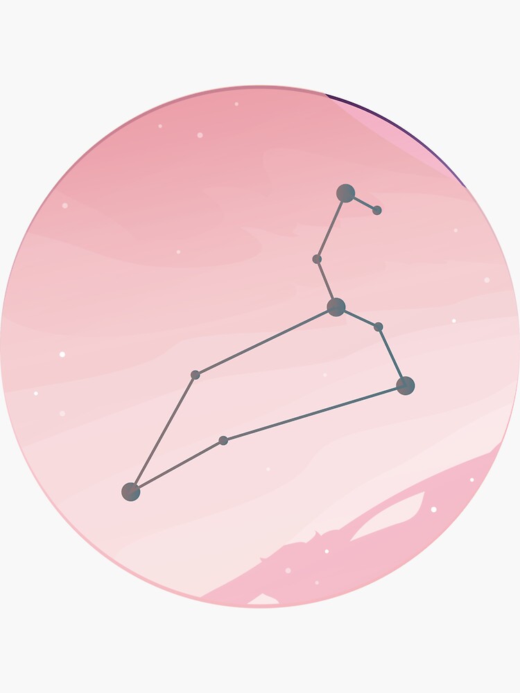 "Leo Constellation Art in Peach Red Background Zodiac Element Colors ...