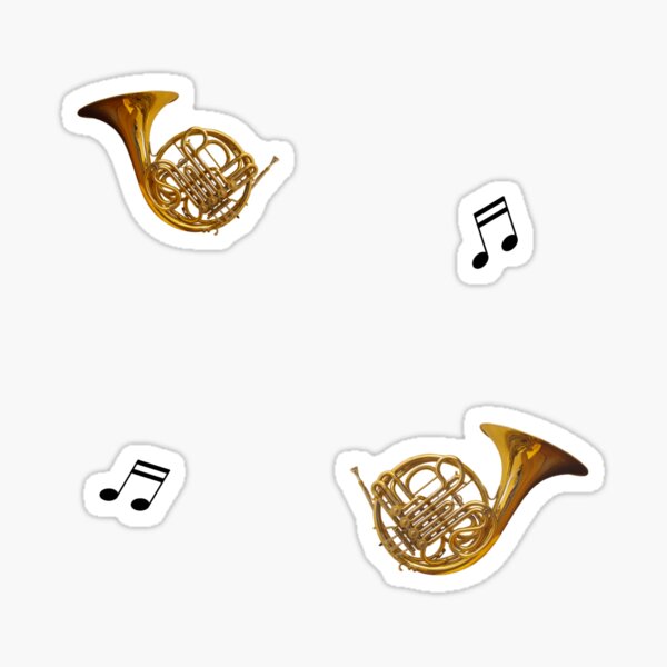 "Brass Horn " Sticker for Sale by VsTheInternet | Redbubble