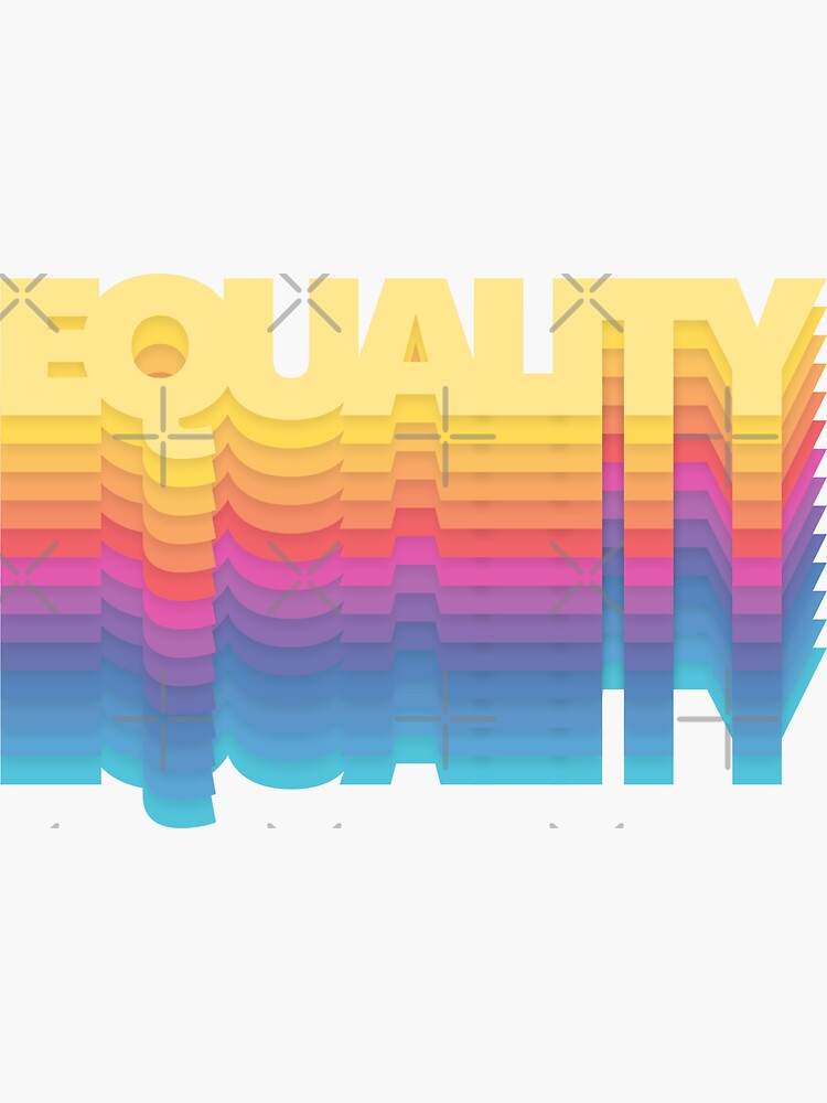 "EQUALITY pastel rainbow colors" Sticker by MyLucidDreams | Redbubble