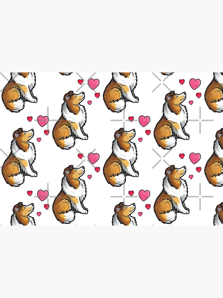 "Sheltie love" Mask for Sale by animalartbyjess | Redbubble