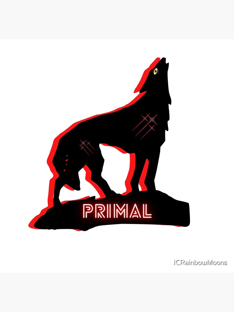 "Primal Wolf Werewolf Sticker Shirt Alpha Dominant " Poster by ...