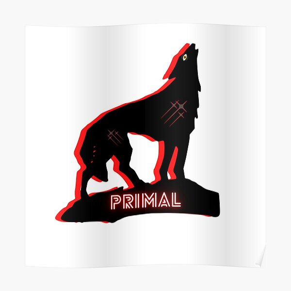 "Primal Wolf Werewolf Sticker Shirt Alpha Dominant " Poster by ...