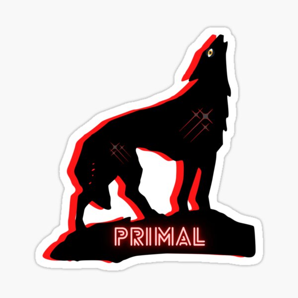 "Primal Wolf Werewolf Sticker Shirt Alpha Dominant " Sticker by ...