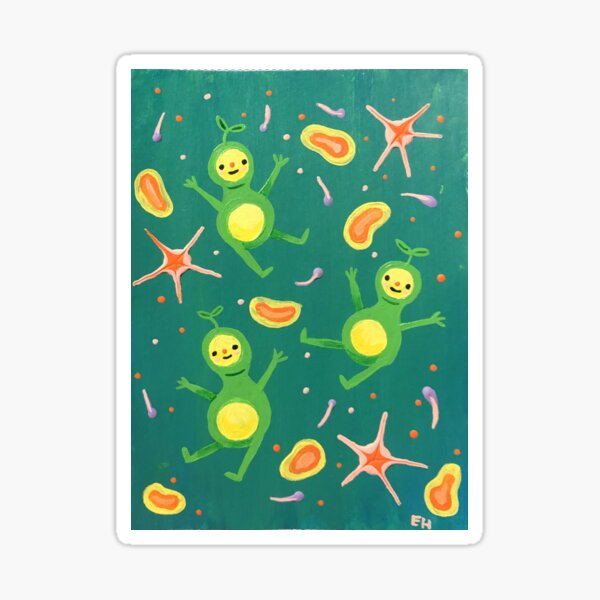 "Pea Brain" Sticker by EmilSchoolStore | Redbubble