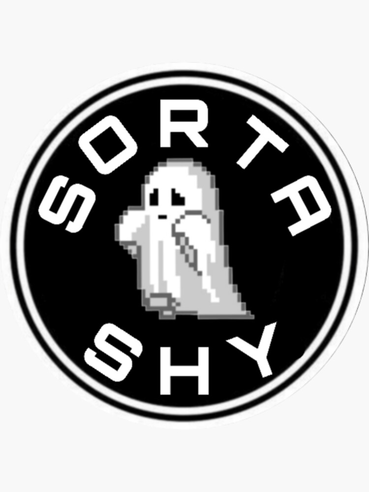 Sorta Shy Ghost Merch Sticker By Wonderlandghost Redbubble