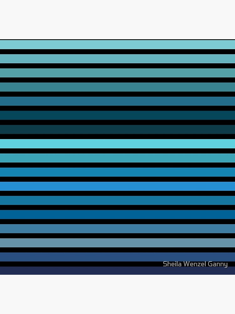 "Blue Color Palette Stripes" Poster for Sale by SheilaWenzel | Redbubble