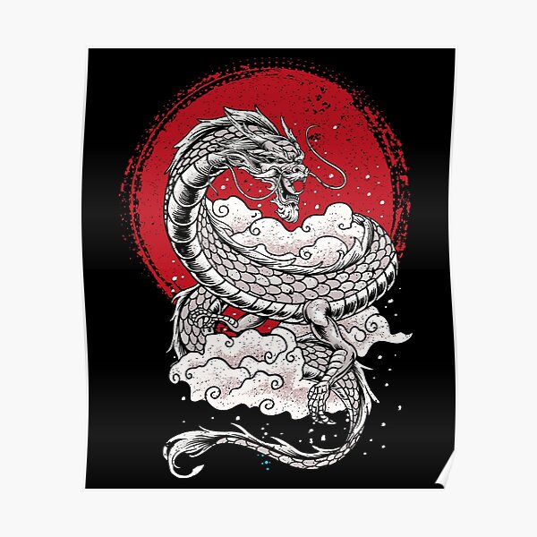 "Chinese Dragon Kung Fu Martial Art Dragon " Poster for Sale by samchez ...
