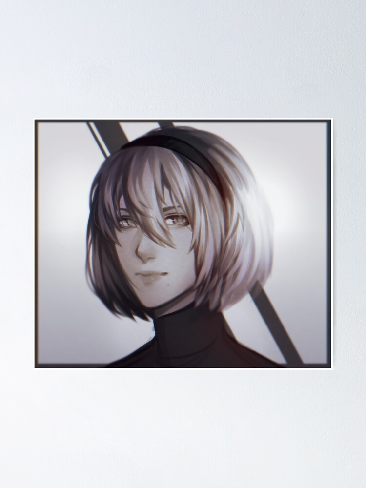 "Nier Automata 2B Portrait" Poster for Sale by Chacken | Redbubble
