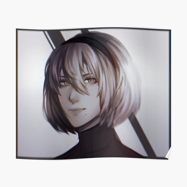 "Nier Automata 2B Portrait" Poster for Sale by Chacken | Redbubble
