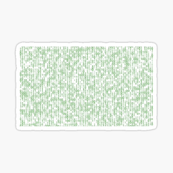 "Matrix Code Binary" Sticker for Sale by AJs-Apparel | Redbubble