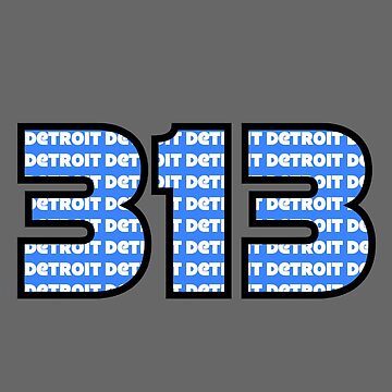 "313 Detroit Lions Colors" Sticker for Sale by Marlowvelous | Redbubble