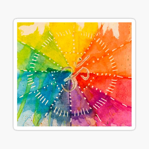 "Colour wheel " Sticker by imperfectartj | Redbubble