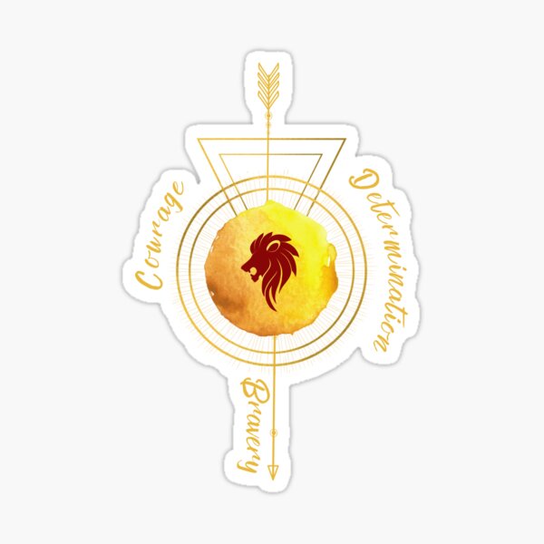 "Red and Golden Courage, Determination, Bravery 3" Sticker for Sale by ...