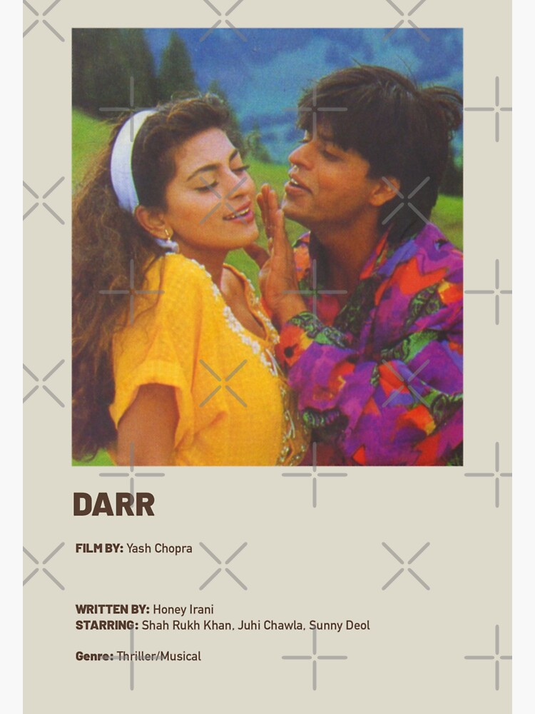"Darr - minimalist movie poster " Sticker for Sale by BollywoodAI ...