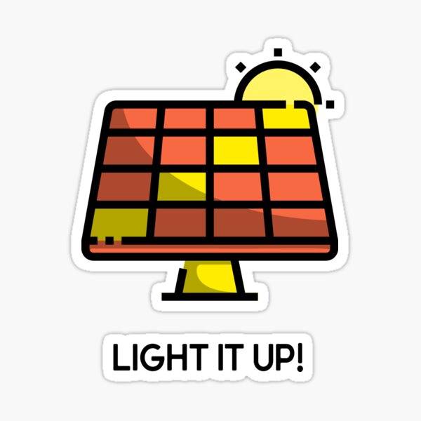 "Light It Up!" Sticker for Sale by minynature | Redbubble