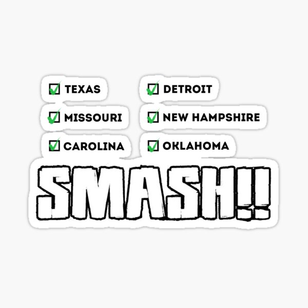 "SMASH!!" Sticker by ZeroKara | Redbubble