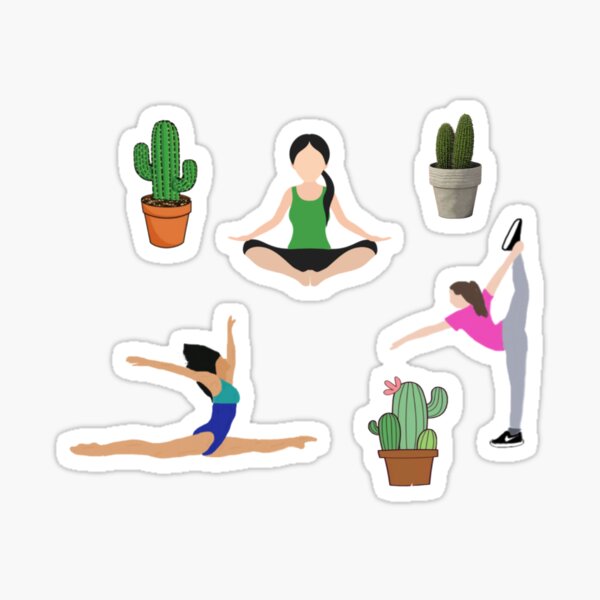 "Funny Yoga Poses Mask " Sticker for Sale by Benzid-shop | Redbubble