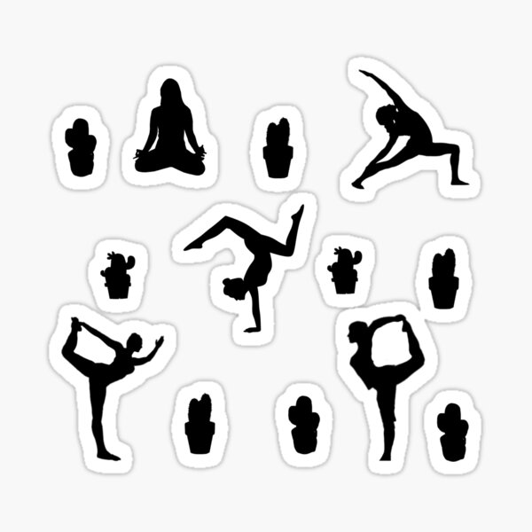 "Funny Yoga Poses Mask " Sticker for Sale by Benzid-shop | Redbubble