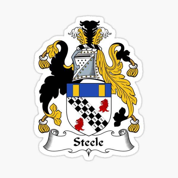 Pegatina «Escudo de armas de Steele / cresta de la familia de Steele ...