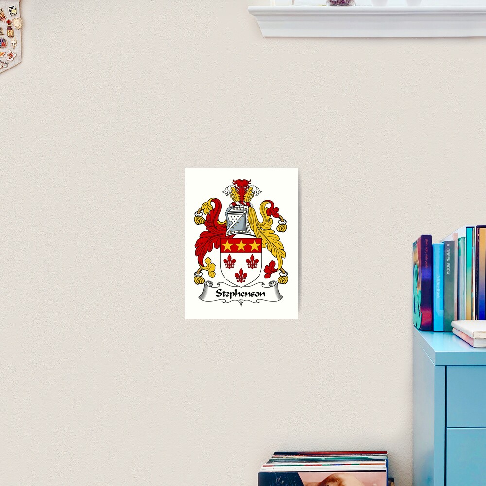"Stephenson Coat of Arms / Stephenson Family Crest" Art Print for Sale ...
