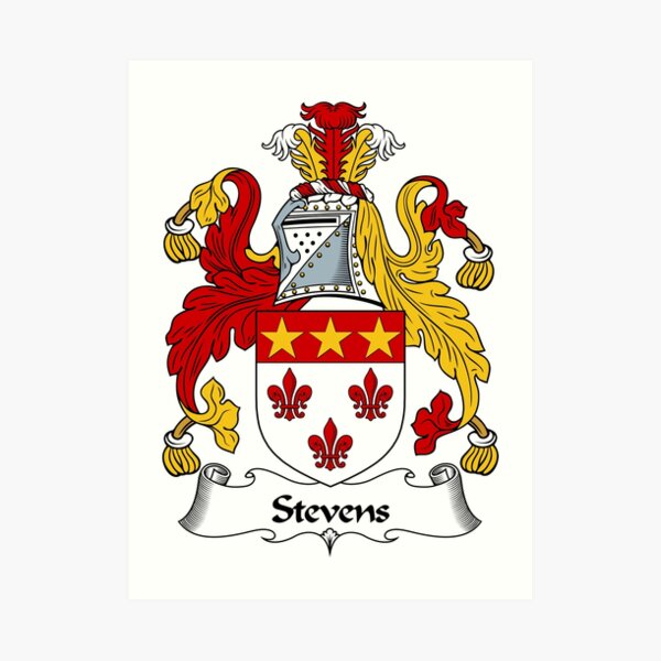 "Stevens Coat of Arms / Stevens Family Crest" Art Print for Sale by ...