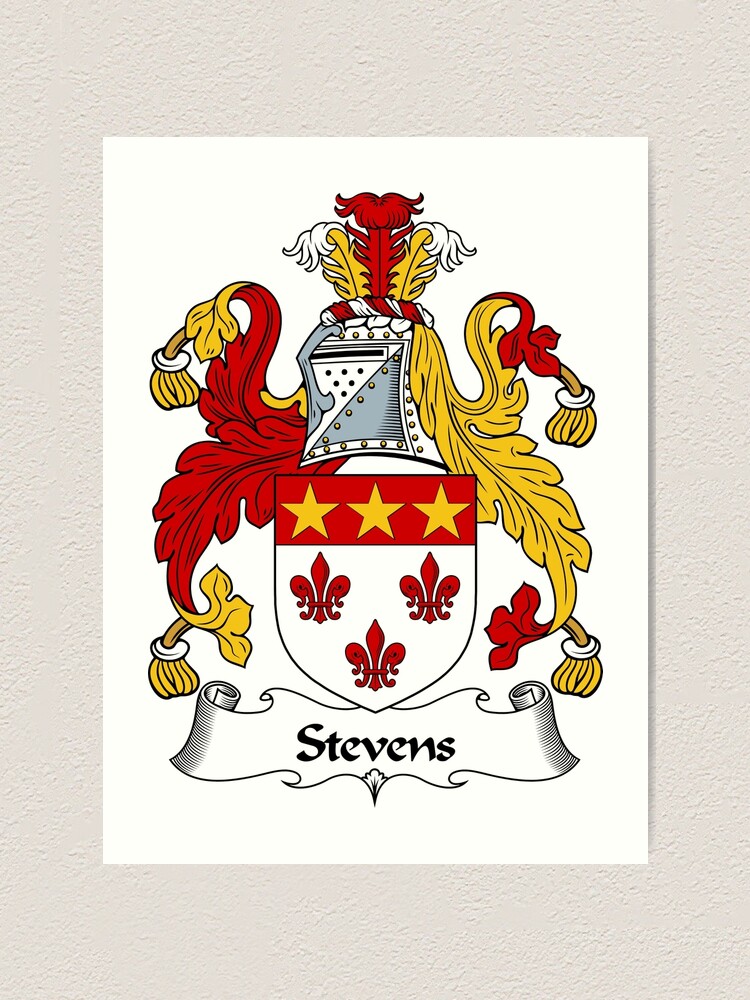"Stevens Coat of Arms / Stevens Family Crest" Art Print for Sale by ...