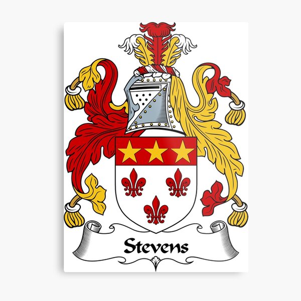 Lámina metálica «Escudo de armas Stevens / Escudo de la familia Stevens ...