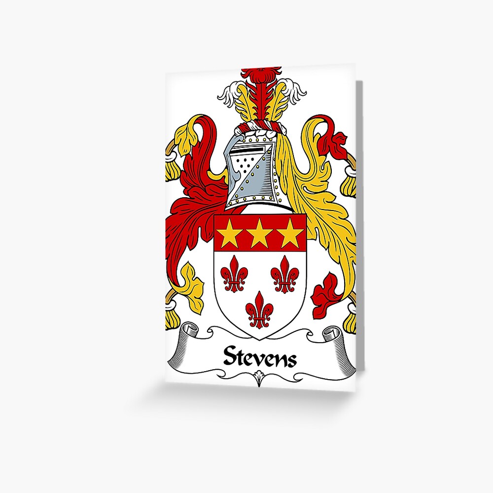 "Stevens Coat of Arms / Stevens Family Crest" Greeting Card for Sale by ...