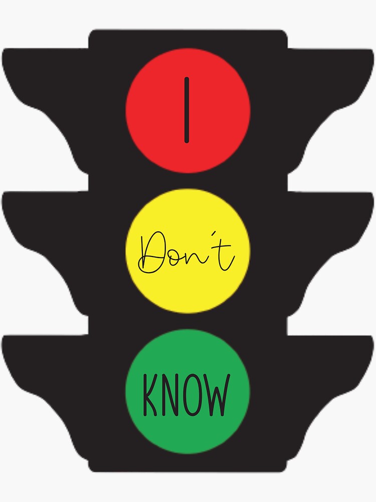 "I don’t know sticker" Sticker for Sale by TheWondrousDsg | Redbubble