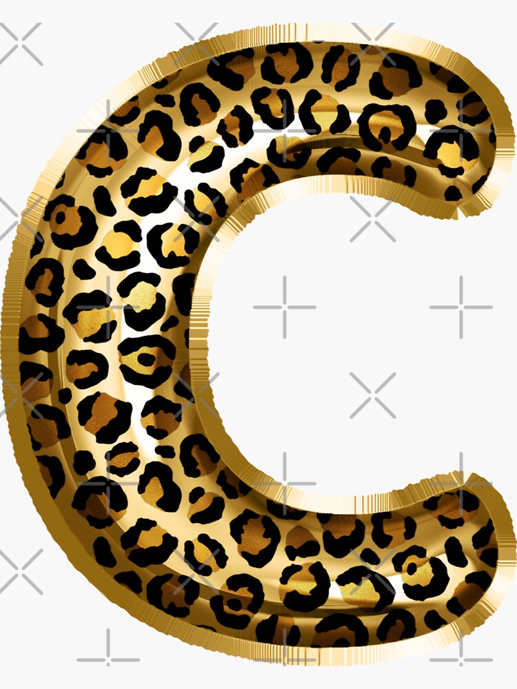 "Letter C Leopard Print Balloon" Sticker for Sale by MochaGurl | Redbubble