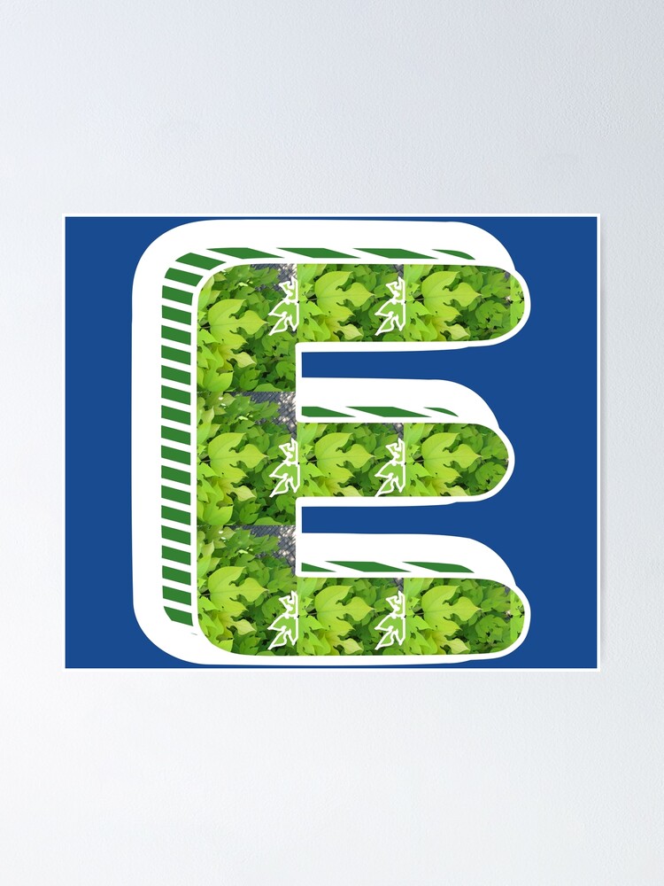 Letter E white Border Poster By Artfulnotebook Redbubble letter-e-white-border-poster-by-artfulnotebook-redbubble