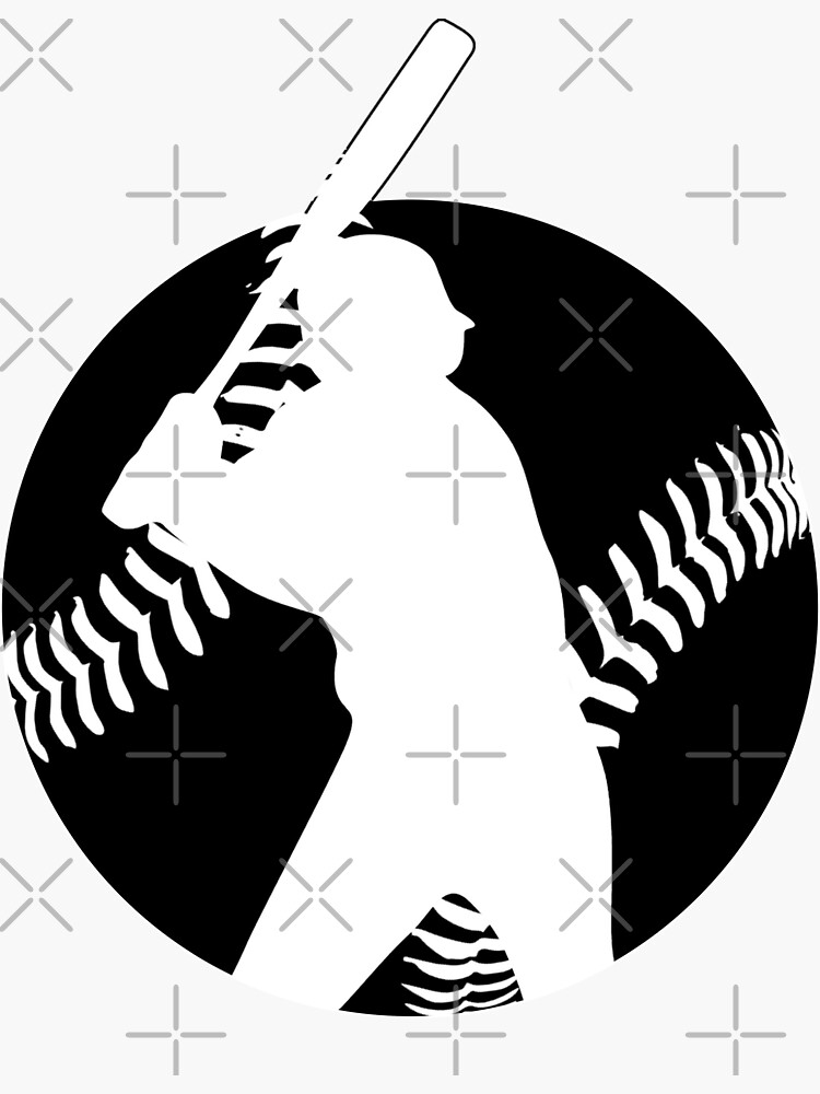 "Baseball Logo Batter Man" Sticker for Sale by Kevin094 | Redbubble