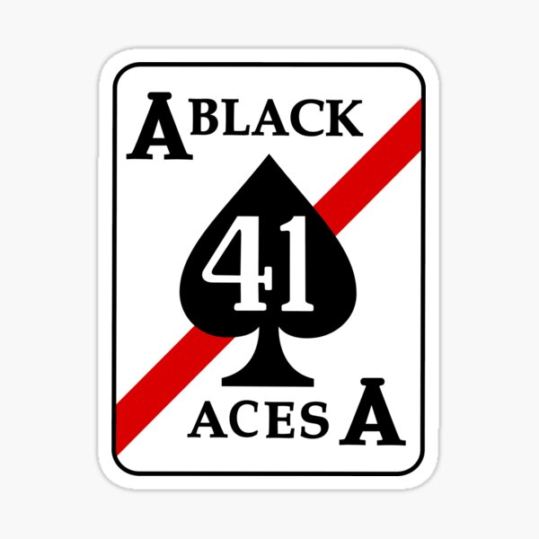 "US NAVY STRIKE FIGHTER SQUADRON 41 BLACK ACES" Sticker for Sale by ...