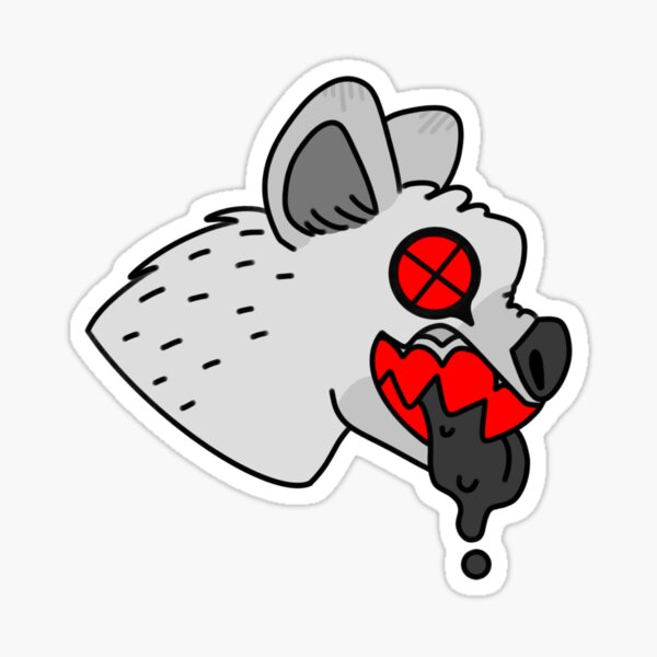 "Hyena Homie (Barbarian Grey)" Sticker for Sale by Jimmy-shit | Redbubble
