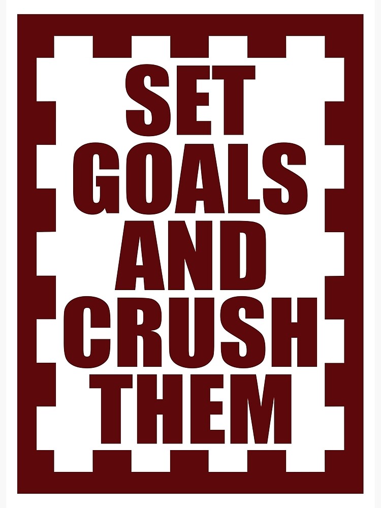 "Red set goals and crush them recovery inspirational motivational ...