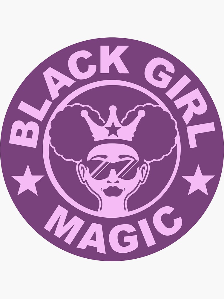 "Black Girl Magic Superhero Logo Design" Sticker for Sale by ...