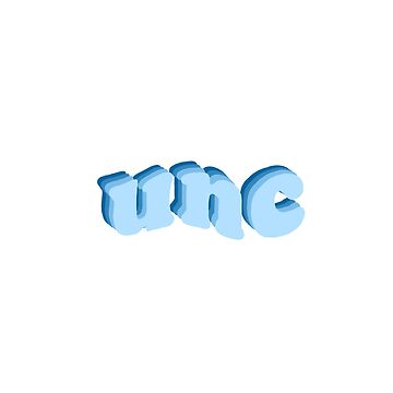 "unc wavy letters" Sticker for Sale by sallysprints | Redbubble