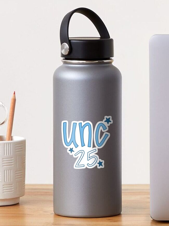 "unc letters class of 25 " Sticker for Sale by sallysprints | Redbubble