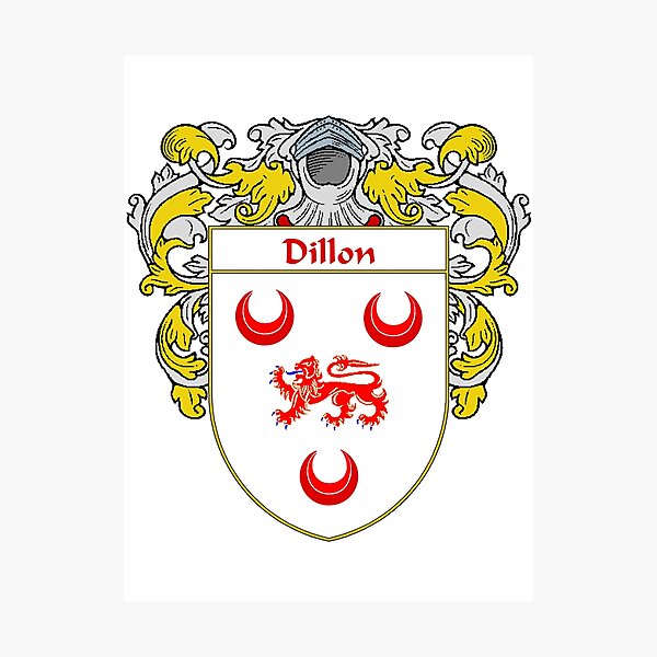 "Dillon Coat of Arms/Family Crest" Photographic Print for Sale by ...