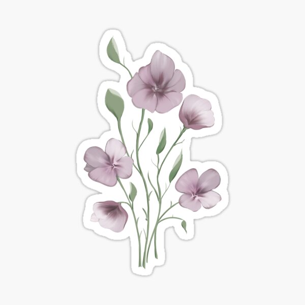 "Light Purple Flowers" Sticker for Sale by likealovestory | Redbubble