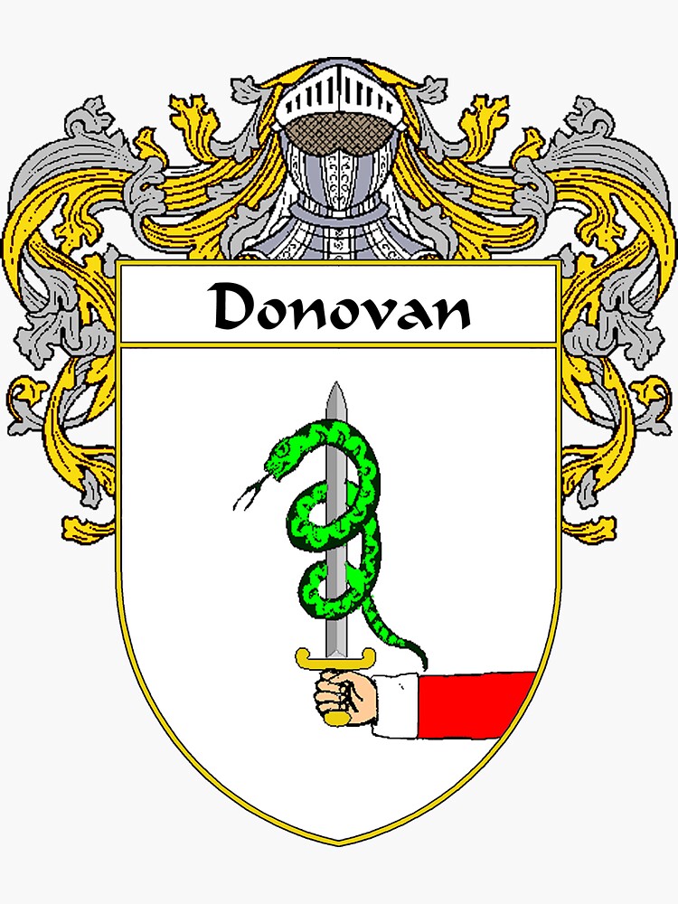"Donovan Coat of Arms/Family Crest" Sticker for Sale by IrishArms ...