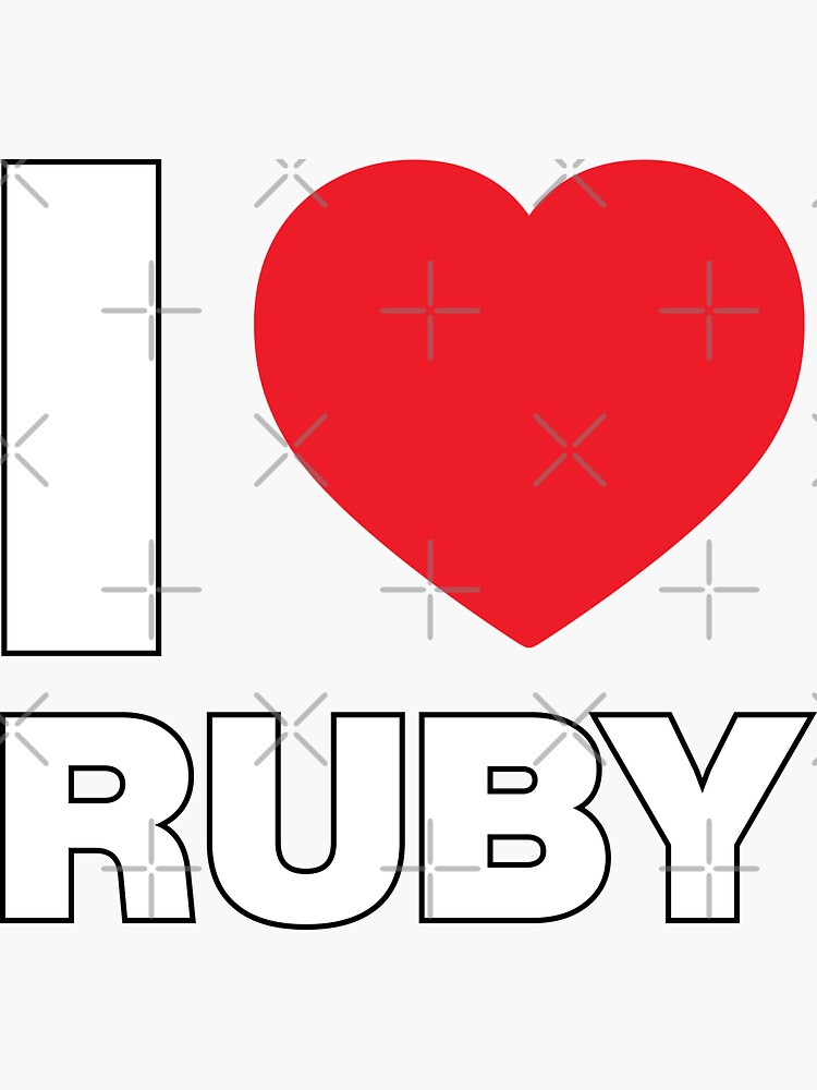 "I Love her, Women Girl Daughter Name Ruby" Sticker for Sale by ...
