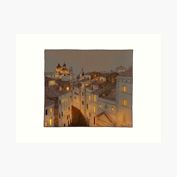 "Rome at Night" Art Print for Sale by romangal | Redbubble